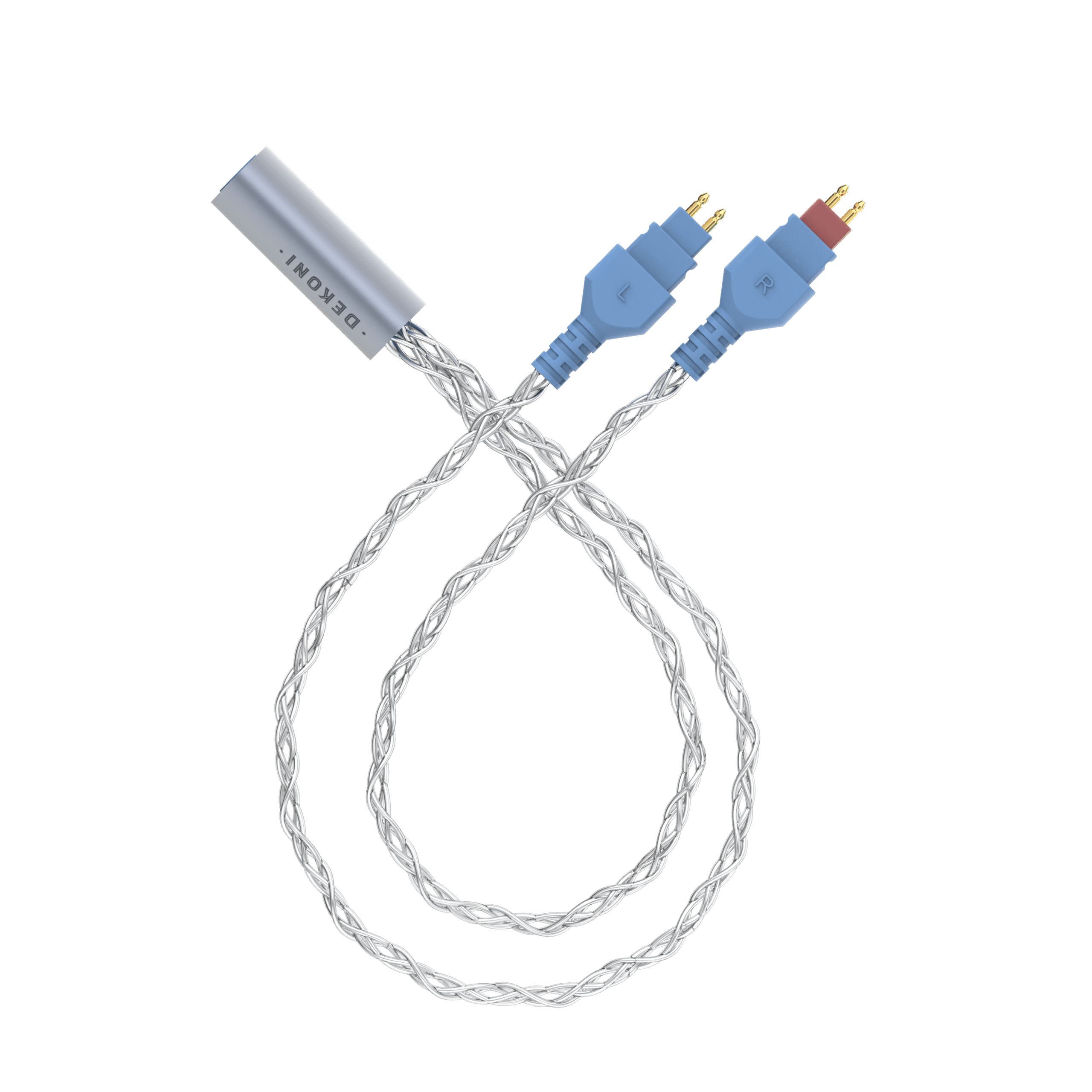 Postsplit HD600 Connectors with Silver Braided Cable – Dekoni Audio